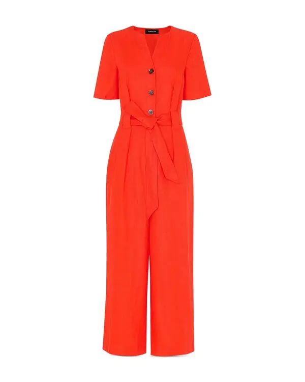Whistles Petites Linen Jumpsuit