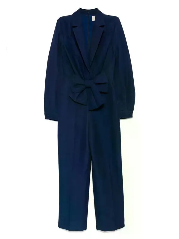 Elie Saab Bow-detail Jumpsuit - Blue