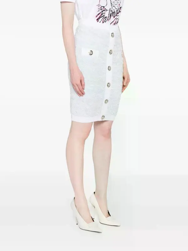 Balmain Buttoned Midi Skirt