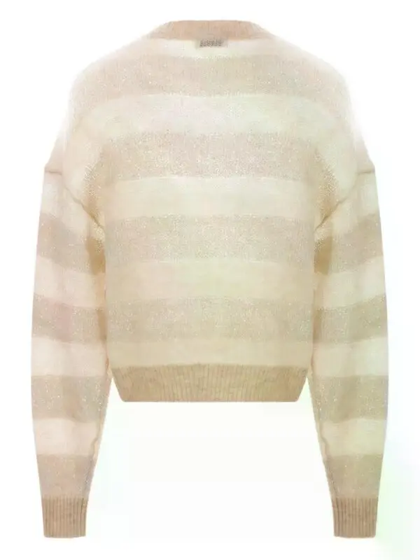 Brunello Cucinelli Striped Sequin-embellished Jumper