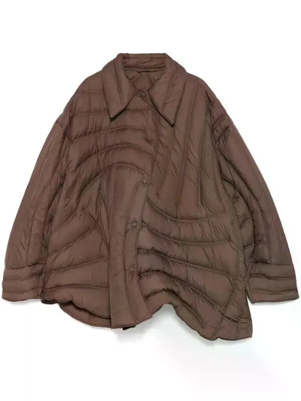 JNBY Asymmetrical Puffer Jacket - Brown