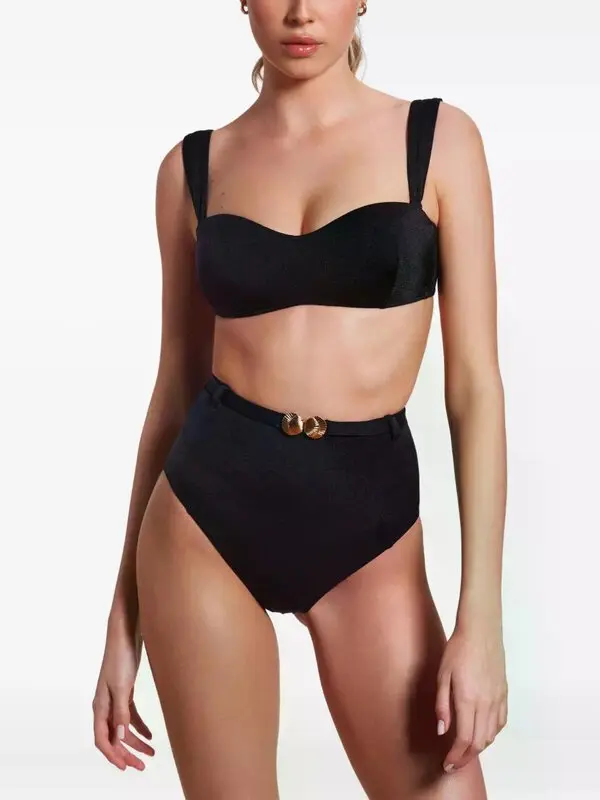 NOIRE SWIMWEAR Seashell Bandeau Bikini Set
