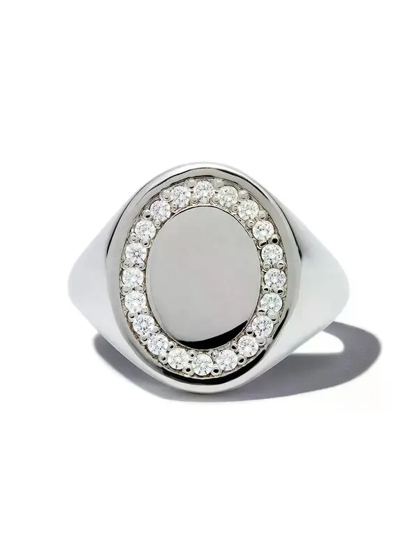 HATTON LABS Oval Topaz Signet Ring