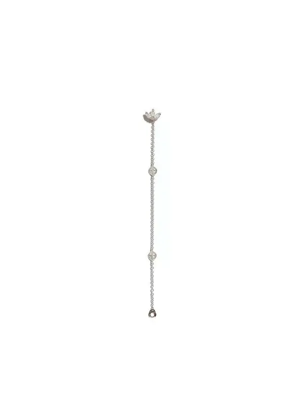 MARIA TASH 18kt White Gold Diamond Chain Charm - Silver