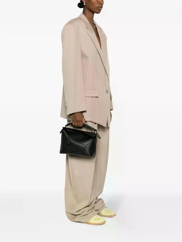 Loewe Small Puzzle Leather Bag - Black