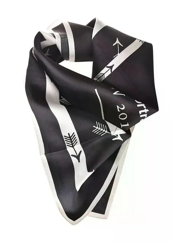SELF-PORTRAIT Logo-detail Scarf - Black