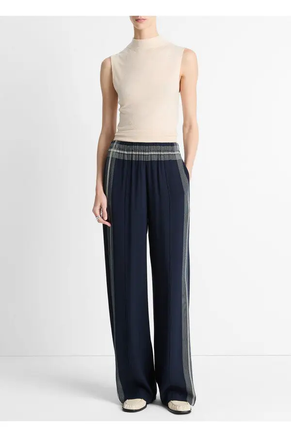 Vince Handkerchief-stripe Pull-on Pant - Blue