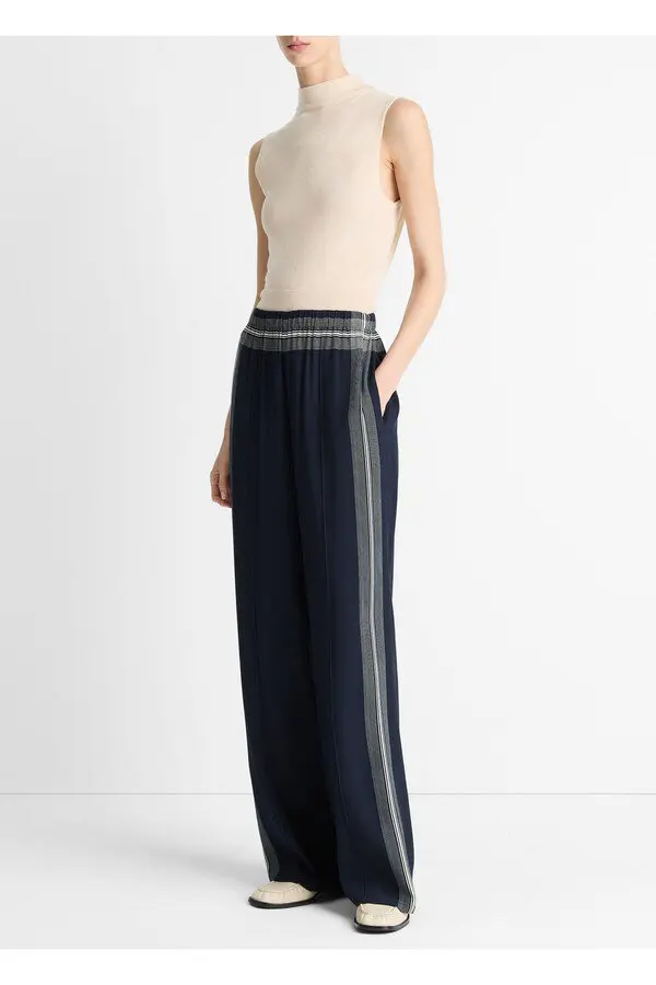 Vince Handkerchief-stripe Pull-on Pant - Blue