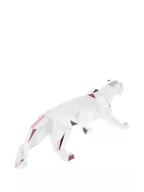 LLADRO Panther Faceted Porcelain Figurine - Grey