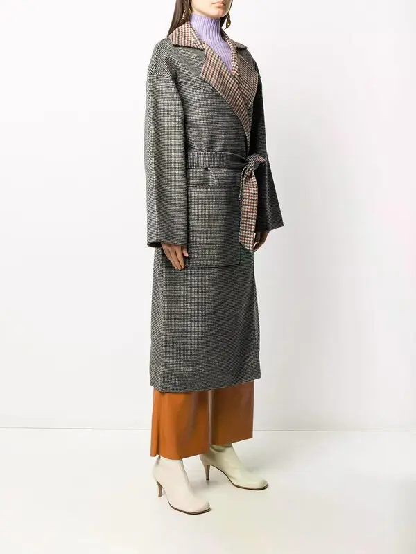 Nanushka Reversible Check Coat