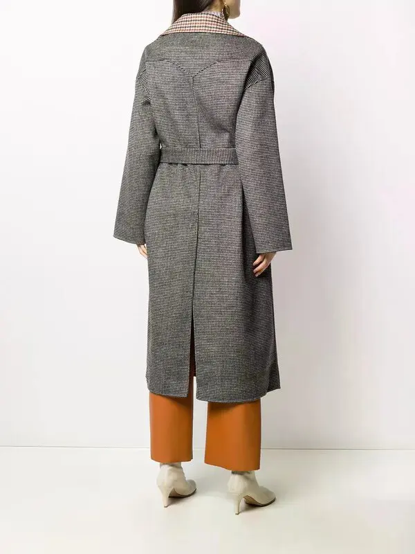 Nanushka Reversible Check Coat