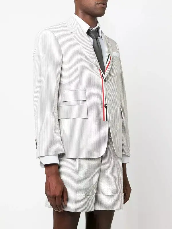 Thom Browne Seersucker Single-breasted Blazer