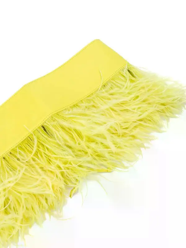 Attico Feather-embellished Waist Belt