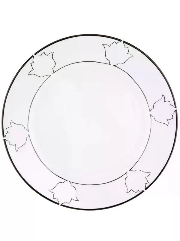 PINTO PARIS Jaipur Porcelain Buffet Plate - Black