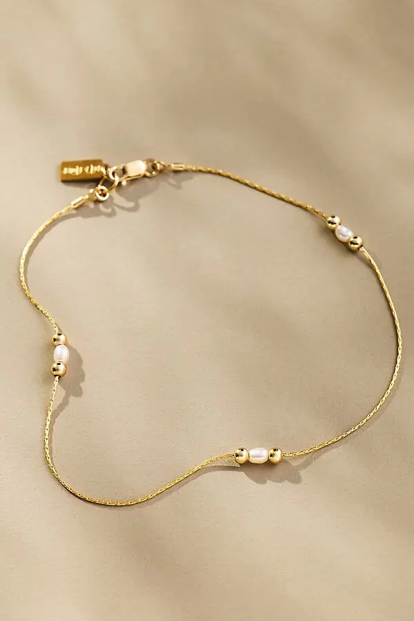 SET & STONES Michelle Pearl Anklet - Gold