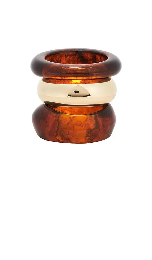 EPIFENE Bangles Set Of 3 - Amber & Gold