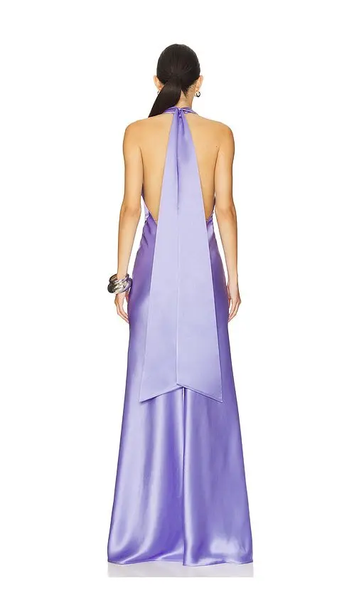 SAU LEE Halterneck Gown - Periwinkle