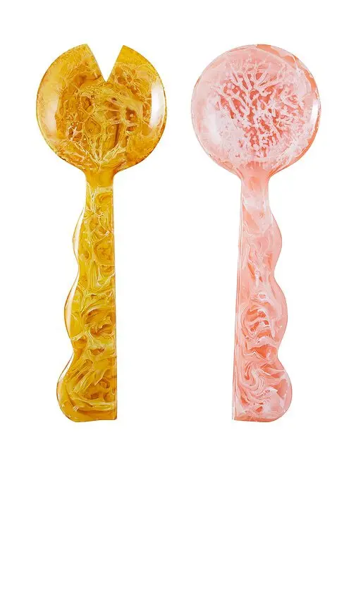Jonathan Adler Mustique Ripple Serving Set In Pink - N,a