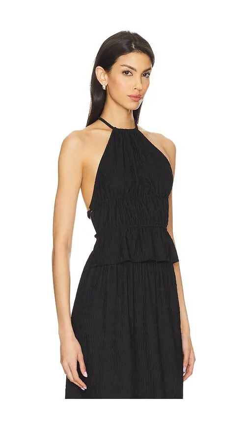 MORE TO COME Halter Neck Textured Top
