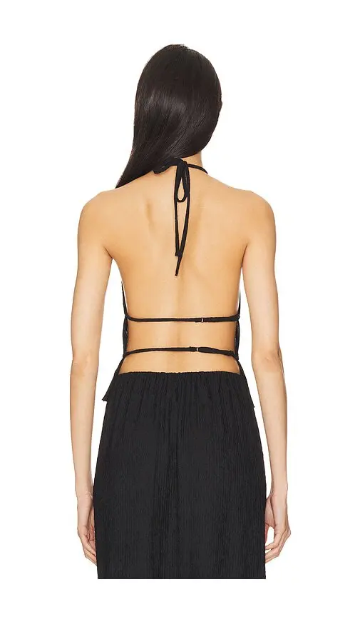 MORE TO COME Halter Neck Textured Top