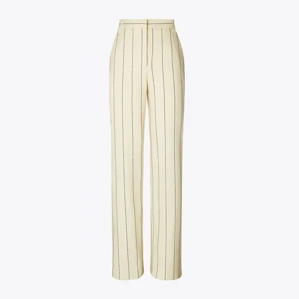 Tory Burch Striped Cotton Wide-leg Pant