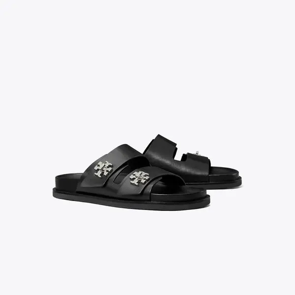Tory Burch Turnlock Sport Slide - Perfect Black