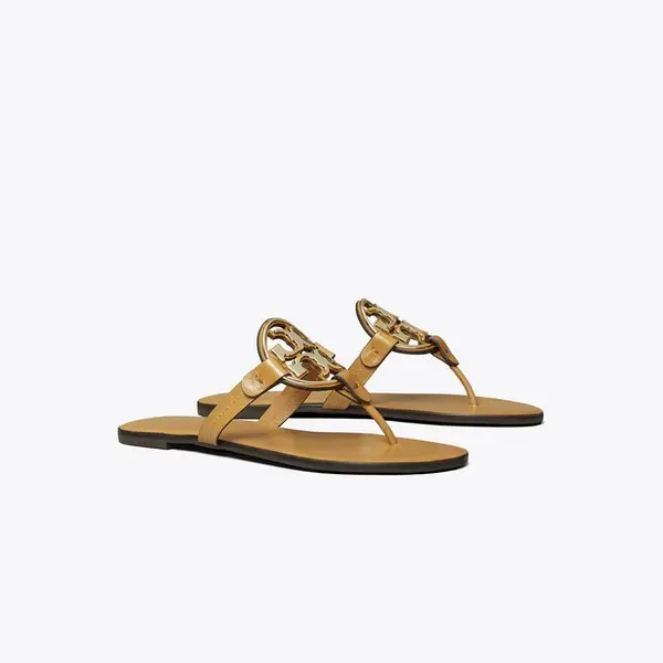 Tory Burch Metal Miller Sandal - Walnut/gold
