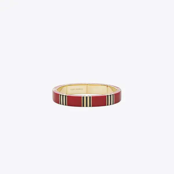 Tory Burch Icon Enamel Bracelet - Tory Gold/red/navy