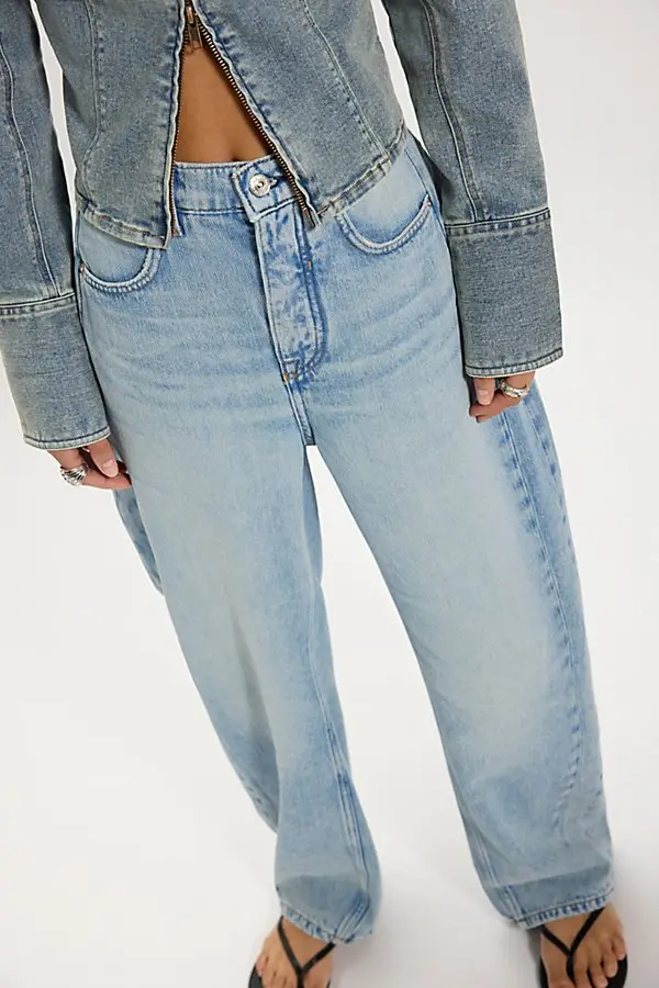 Free People We The Free Truro Baggy Puddle Jeans - Authentically You