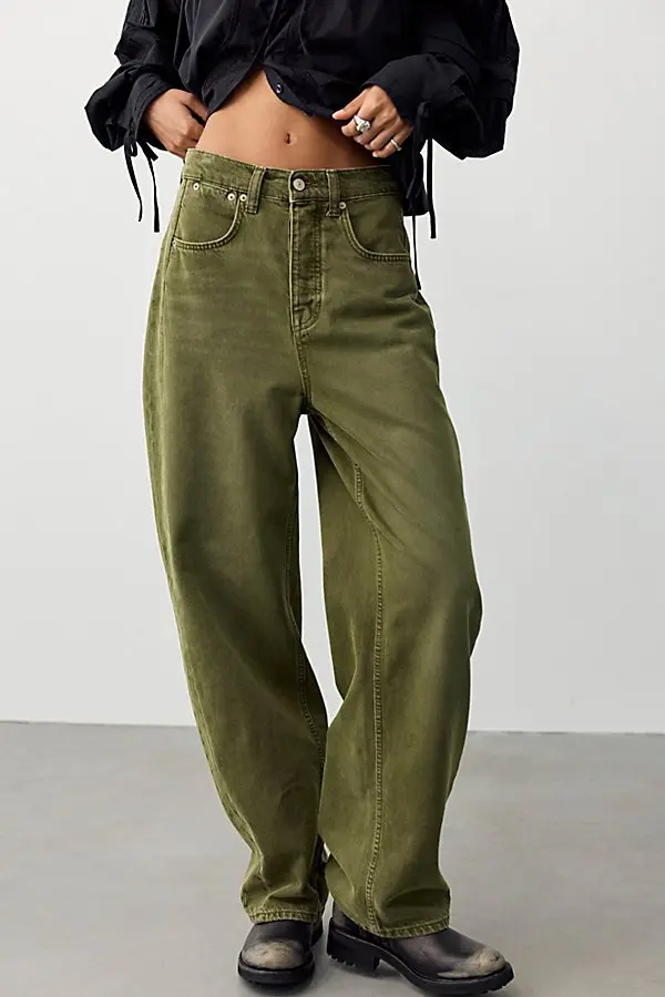 Free People We The Free Truro Jeans - Avocado