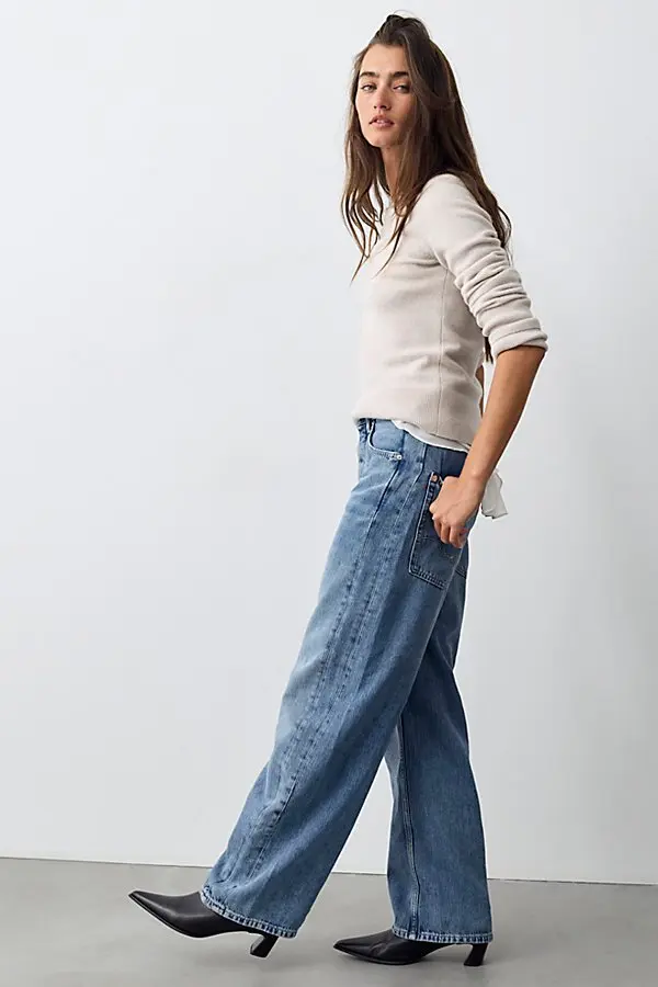 Free People We The Free Truro Jeans - Water Stoned Blue