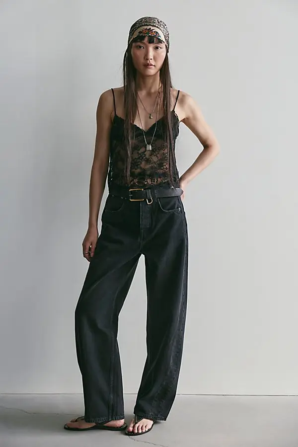 Free People We The Free Truro Baggy Puddle Jeans - Witching Hour