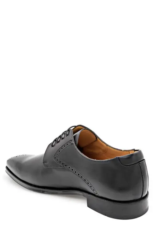 Mezlan Taso Ii Brogued Leather Derby - Black