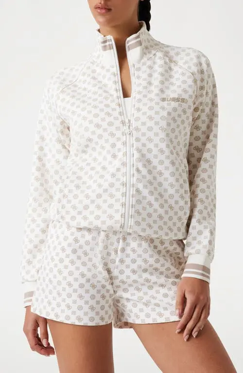 Guess Aggie Full-zip Sweatshirt - Beige