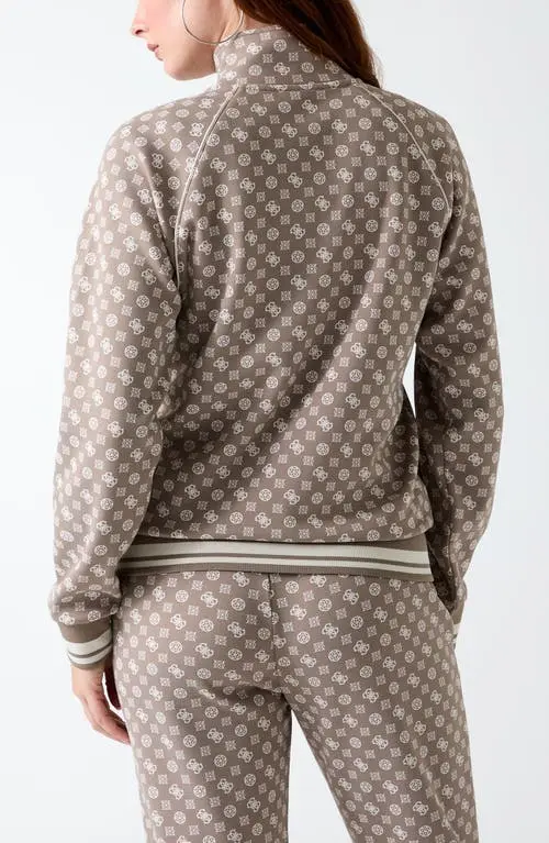 Guess Aggie Full-zip Sweatshirt - Brown