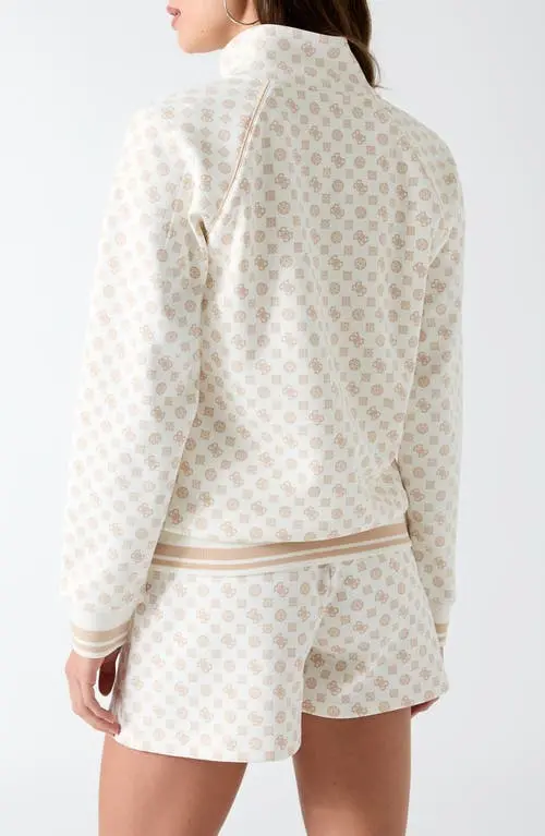 Guess Aggie Full-zip Sweatshirt - Cream