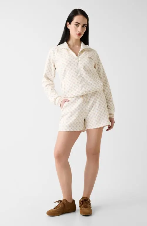 Guess Aggie Full-zip Sweatshirt - Cream