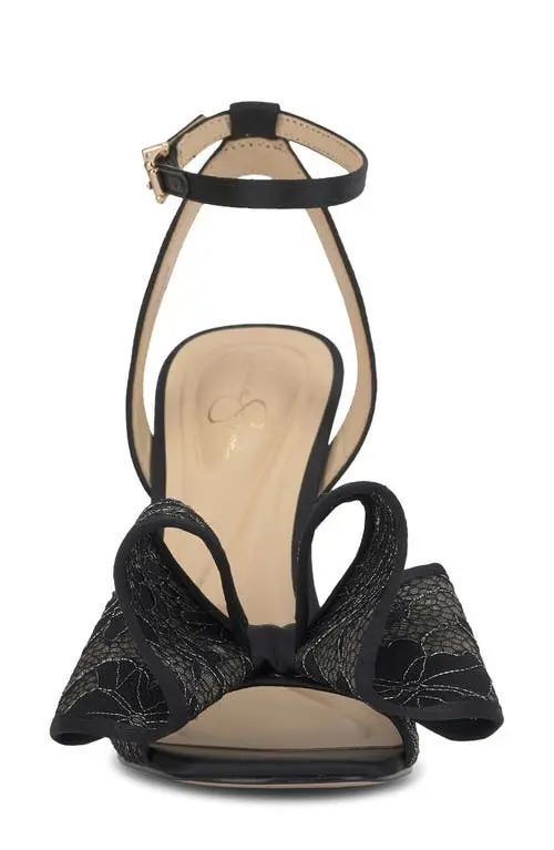 Jessica Simpson Olivine Ankle Strap Sandal - Black/pewter
