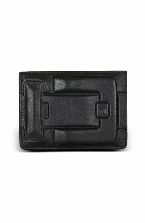 Balmain Anthem Calfskin Leather Card Holder