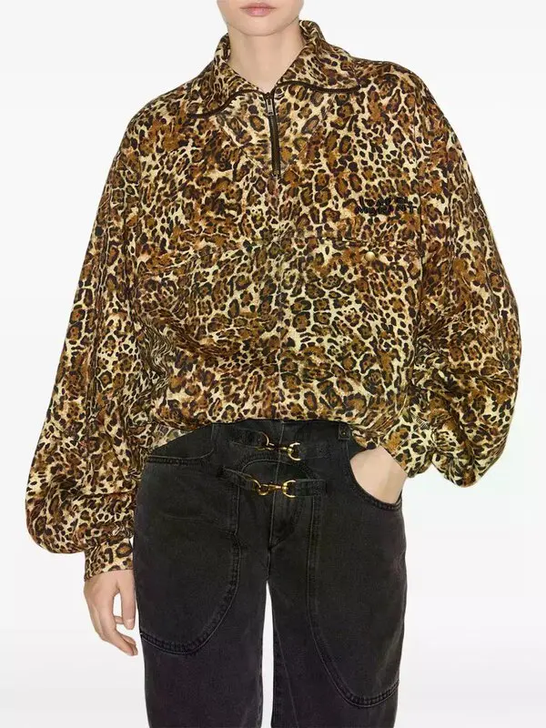 Isabel Marant Étoile Wilda Embroidered Animal Print Sweatshirt