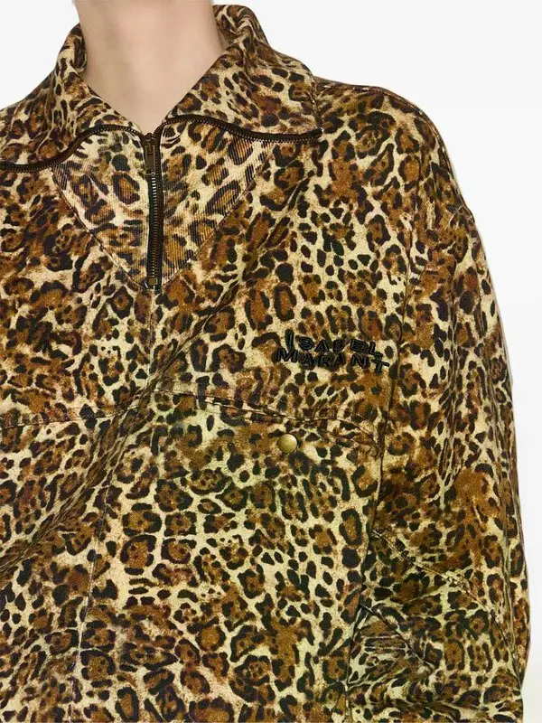 Isabel Marant Étoile Wilda Embroidered Animal Print Sweatshirt