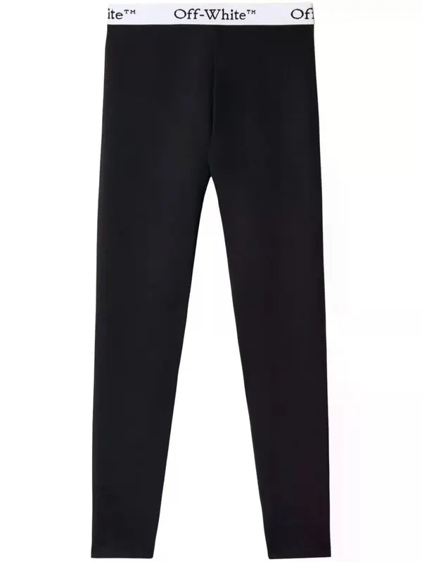 Off-White Printed Performance Leggings - Black