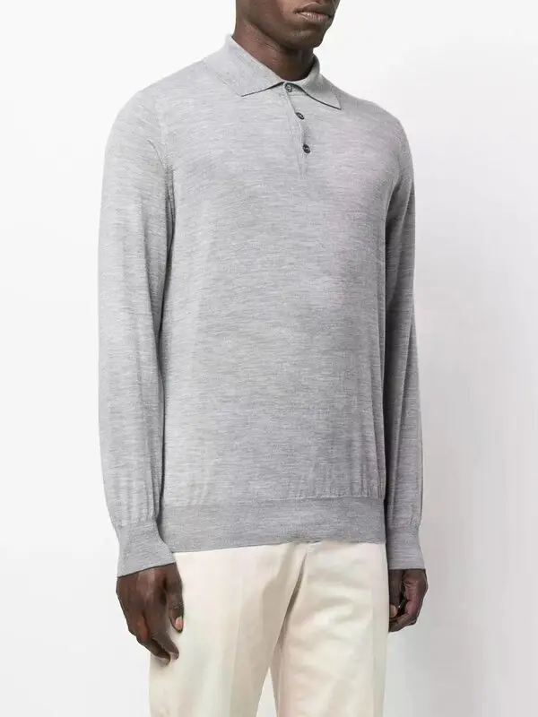 Brunello Cucinelli Knitted Polo Shirt - Grey