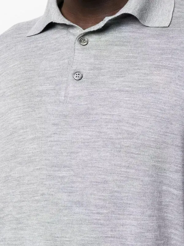 Brunello Cucinelli Knitted Polo Shirt - Grey