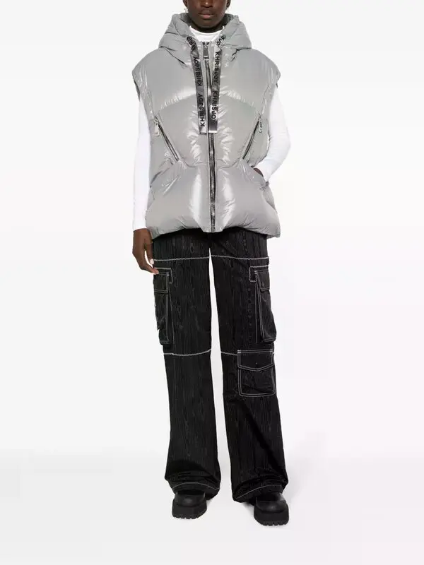 Khrisjoy Hooded Padded Gilet - Grey