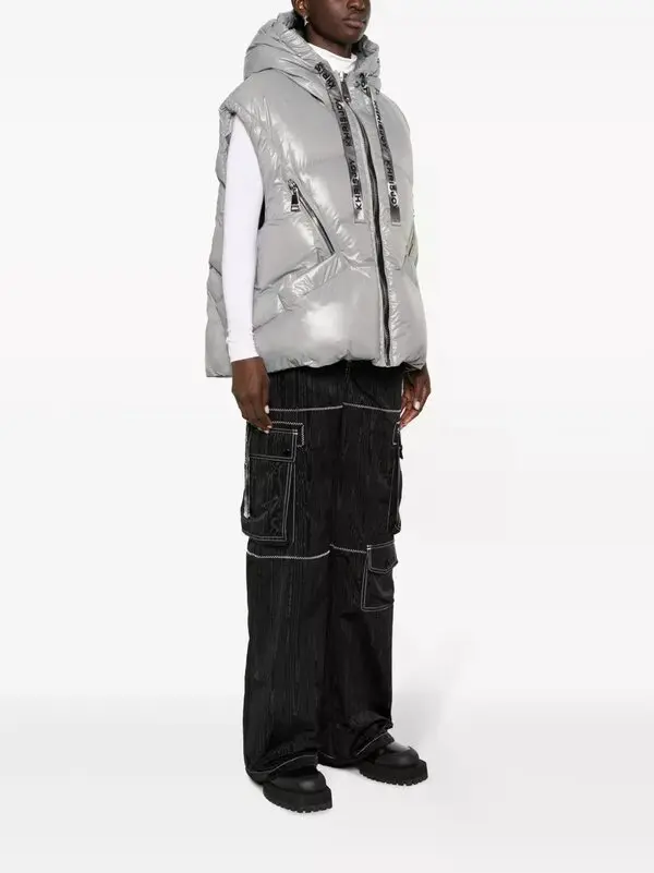 Khrisjoy Hooded Padded Gilet - Grey