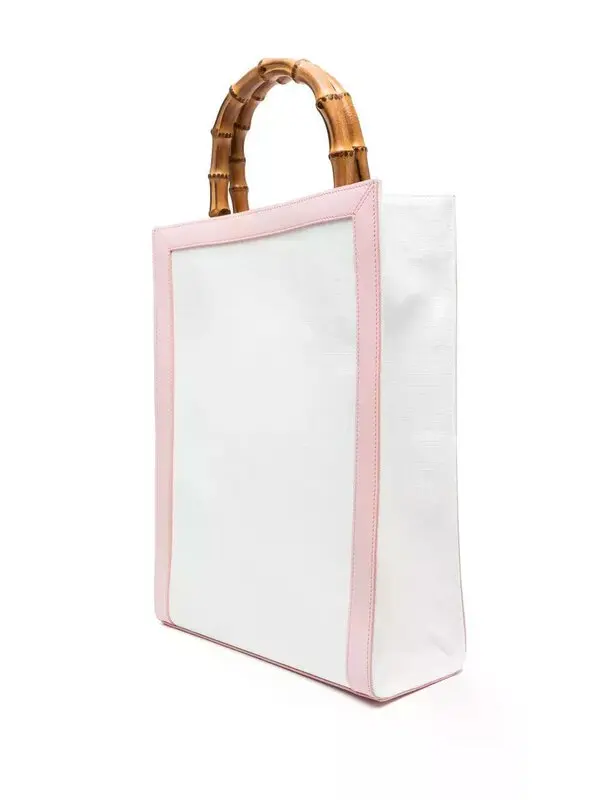 Casablanca Logo-print Bamboo-handle Tote Bag