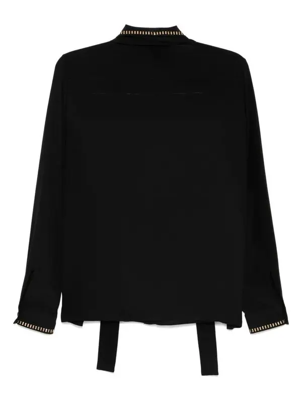 Elie Saab Stud-embellished Silk Shirt
