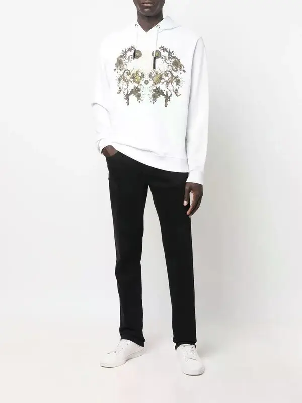 BILLIONAIRE Logo-crest Drawstring Hoodie