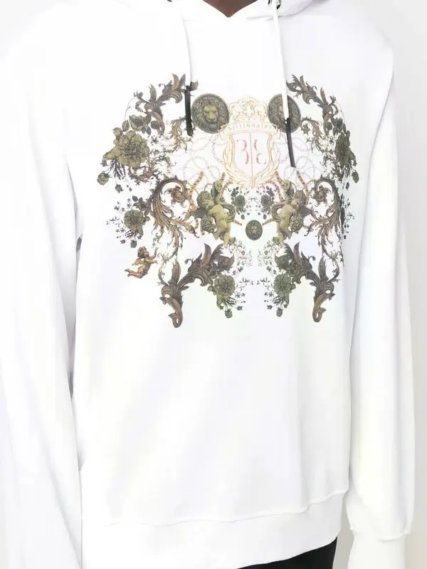BILLIONAIRE Logo-crest Drawstring Hoodie